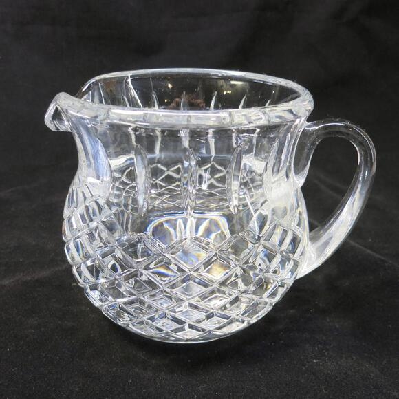Other | Vintage Heavy Crystal Pitcher Diamond Pineapple Starburst ...